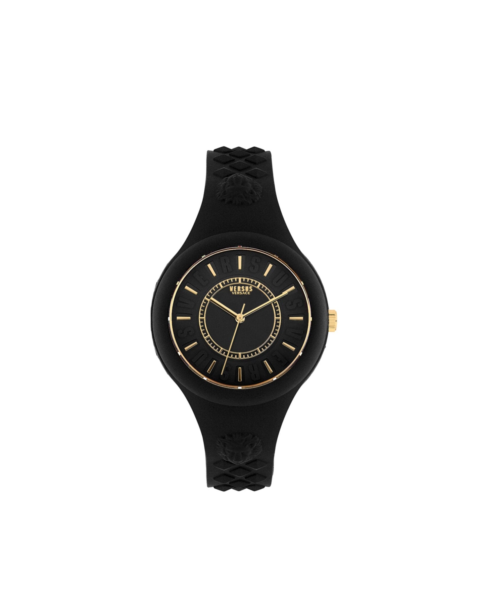 Fire Island Womens Watch 39MM Black Case Black with IP Yellow Gold ...