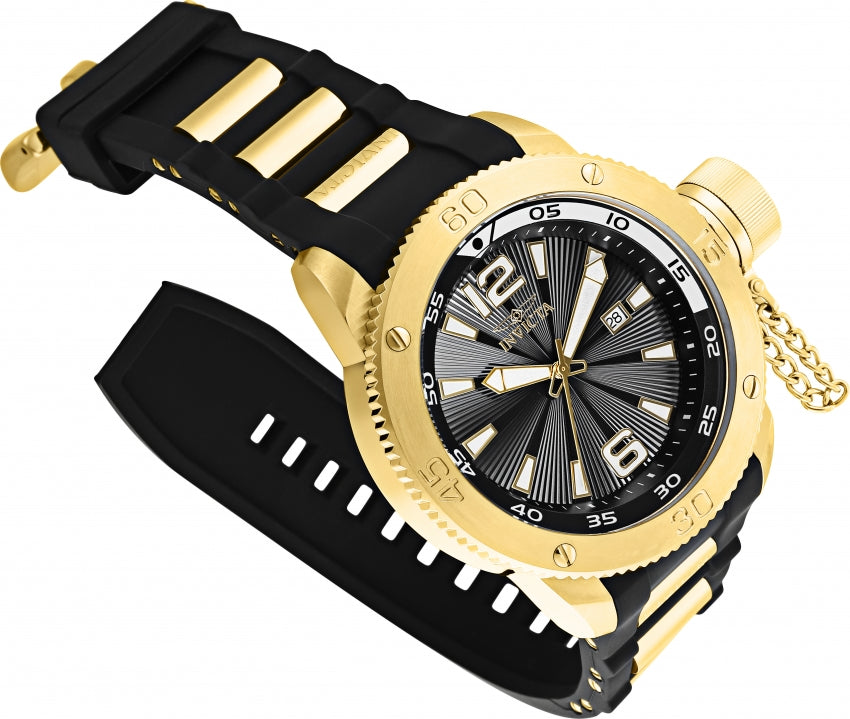 Invicta Men's I-Force Gold Case Black Silicone - 12964 — Time After Time